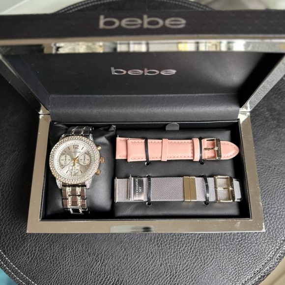 bebe | Accessories | Brand New Bebe Watch With Interchangeable Straps ...